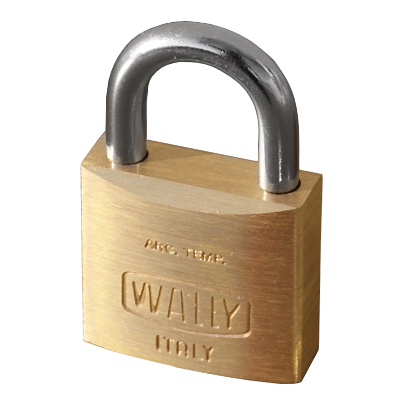 Hardened steel shackle brass padlock