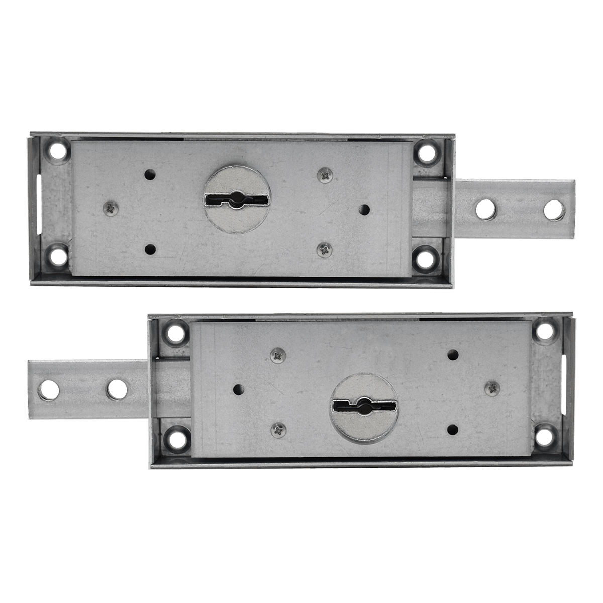 Side locks for rolling shutter coupled with double bitted key